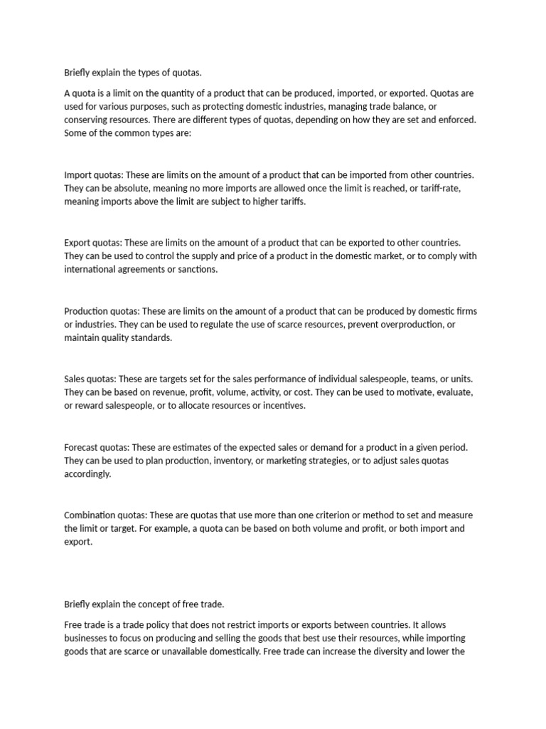 Module 3 Economics | PDF | Tariff | Exports