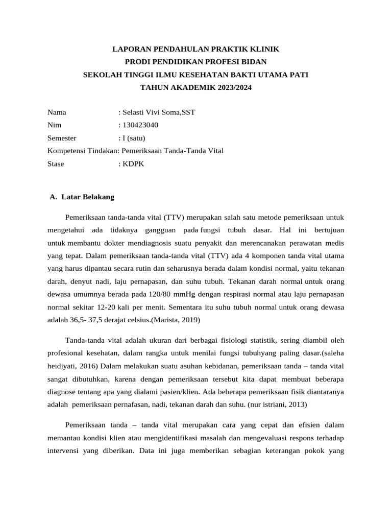 Pemeriksaan TTV | PDF