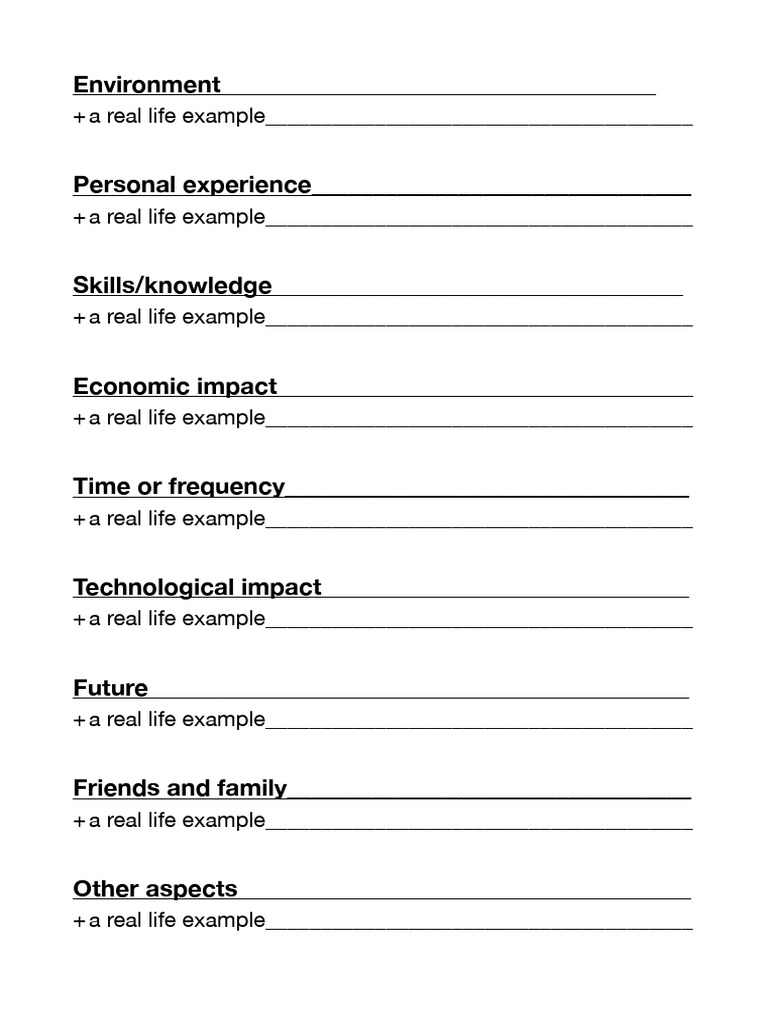 Real-Life Examples in Various Aspects | PDF