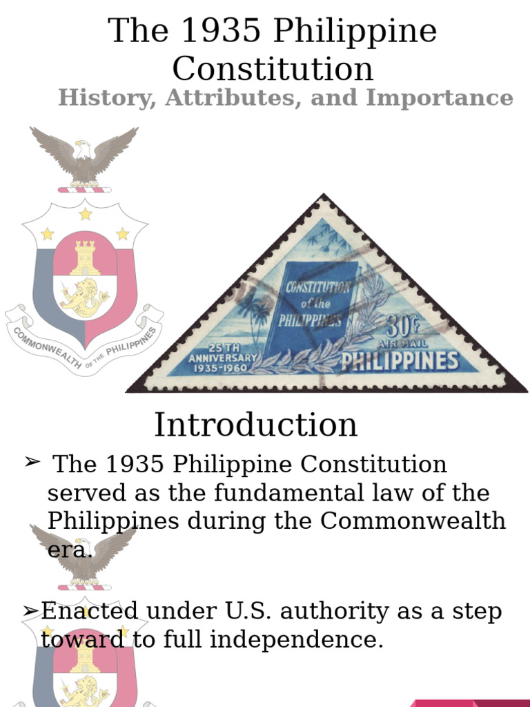 1935 Philippine Constitution | PDF