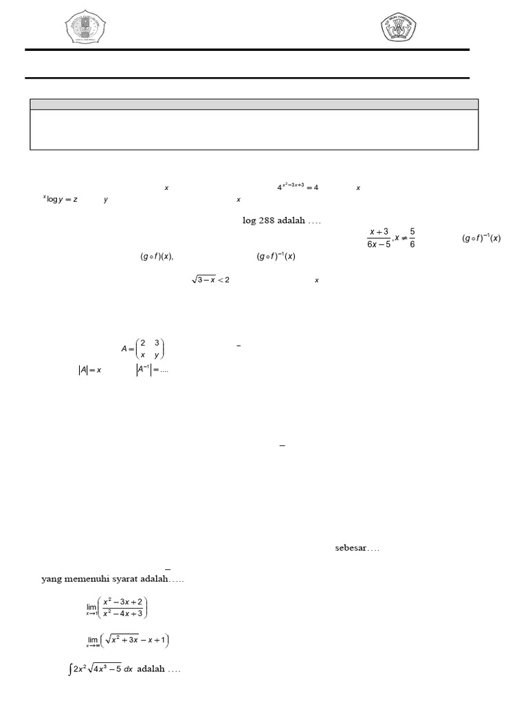 Upk C Matematika 2025 | PDF