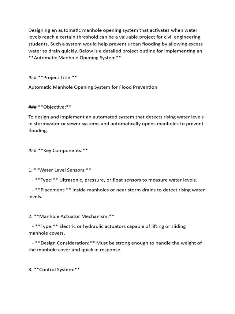 project 4th year civil | PDF | Flood | Programmable Logic Controller