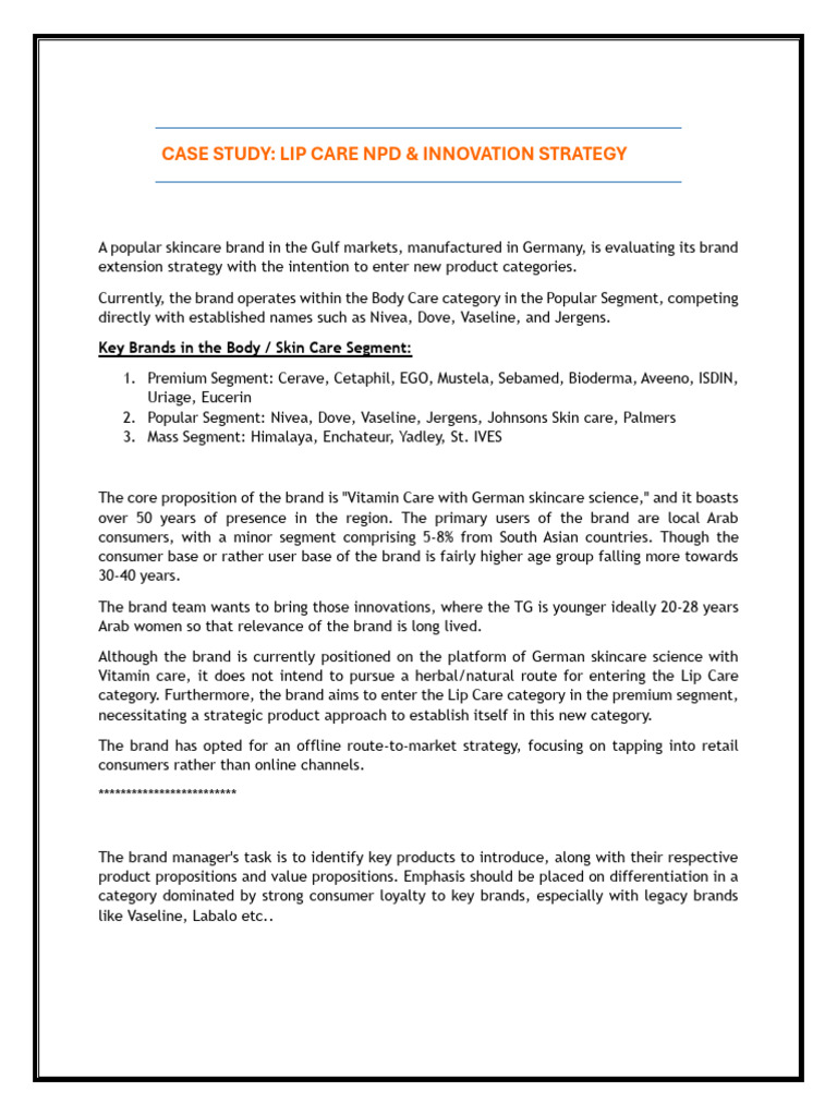 2.0 Case Study - Innovation & New Product Development Strategy | PDF ...