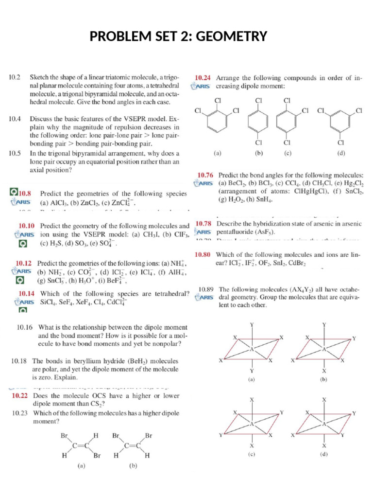(Problem Set 2) Geometry - WITH ANSWERS | PDF
