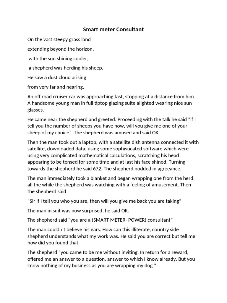 Smart Meter Consultant Fable | PDF