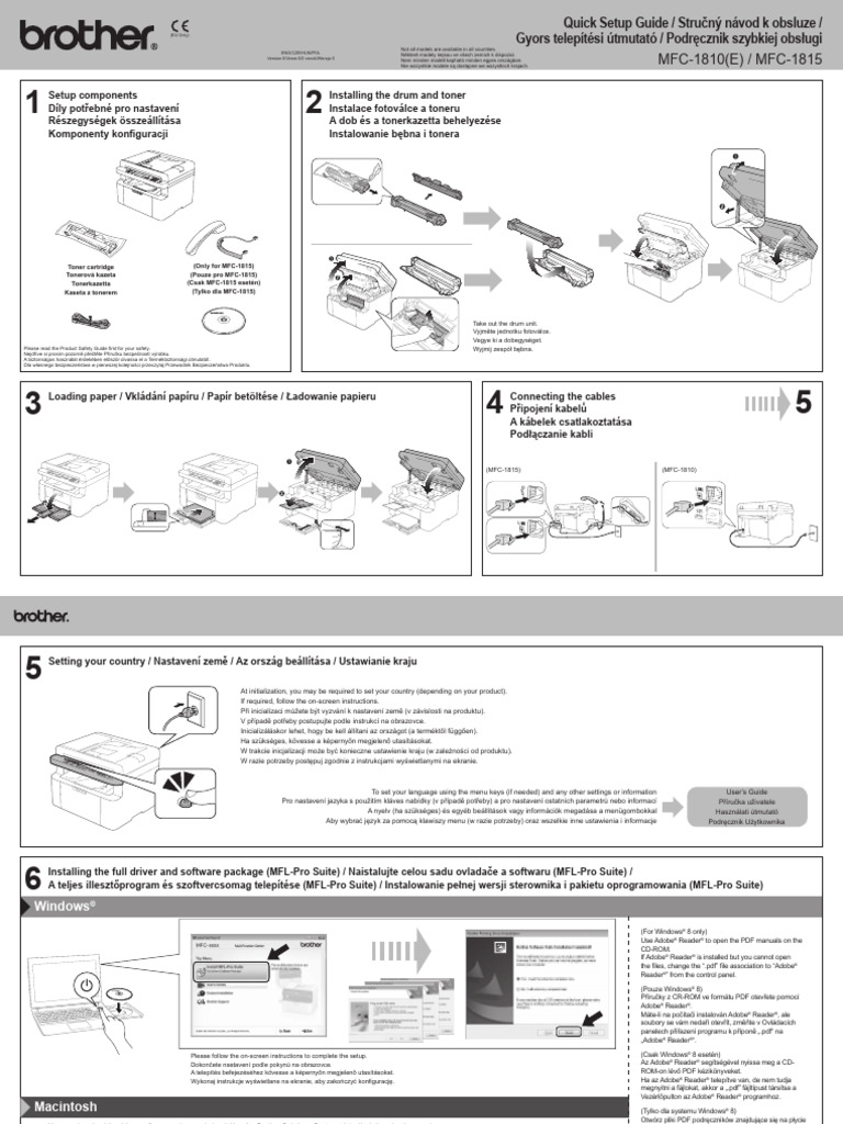 CV mfc1810 Cee2 QSG Leh602037 | PDF
