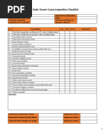 Overhead Crane Daily Inspection Checklist | PDF | Crane (Machine ...