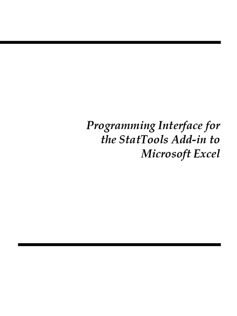 Stat Tools Automation | PDF | Microsoft Excel | Visual Basic For Applications