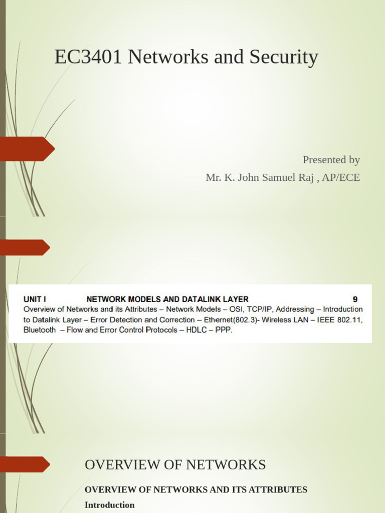 Network Security Unit 1 | PDF | Computer Network | Network Topology