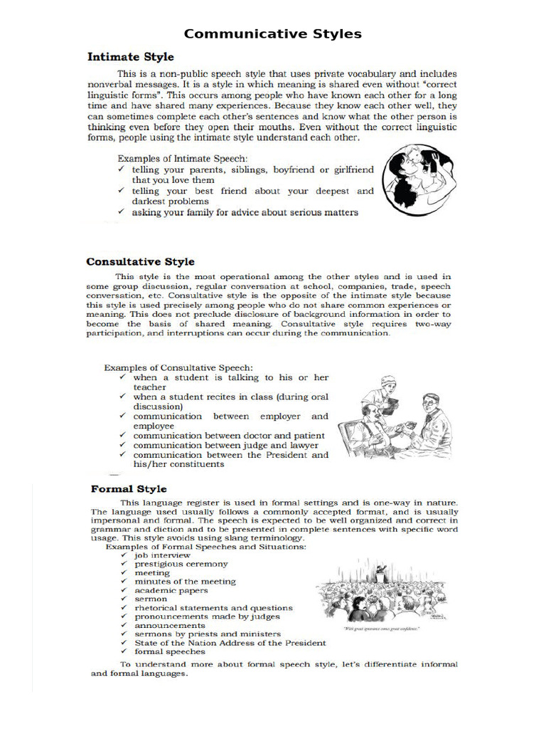 Communicative Styles | PDF