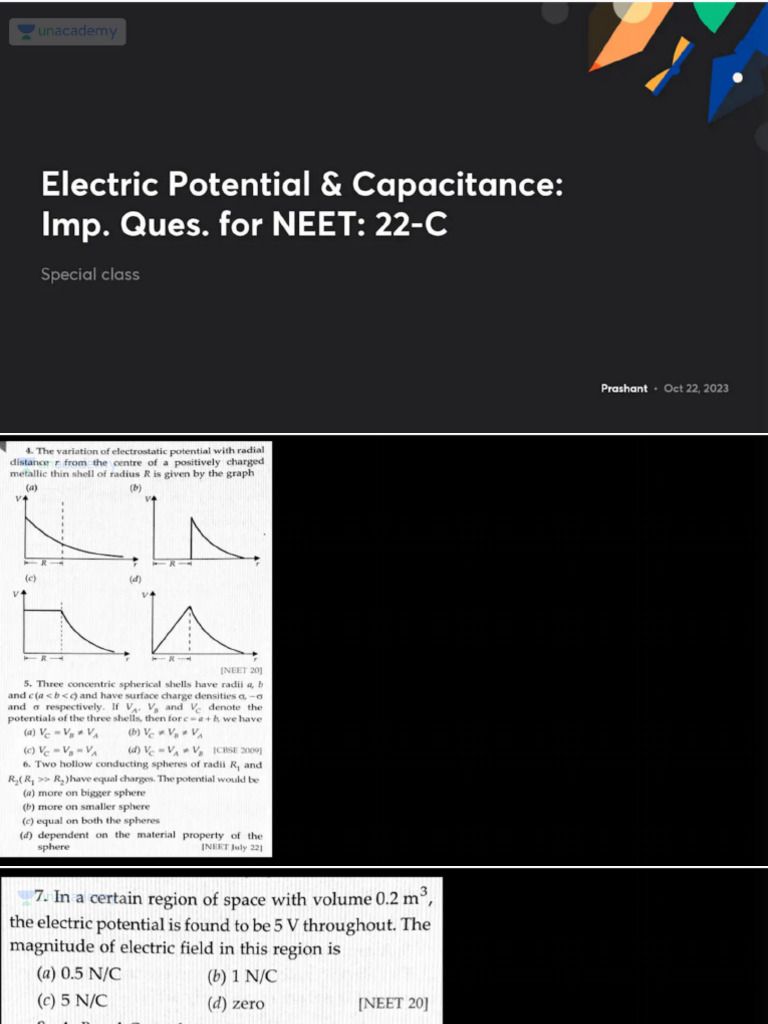 Electric_Potential__Capacitance_Imp_Ques_for_NEET_22C_no_anno | PDF