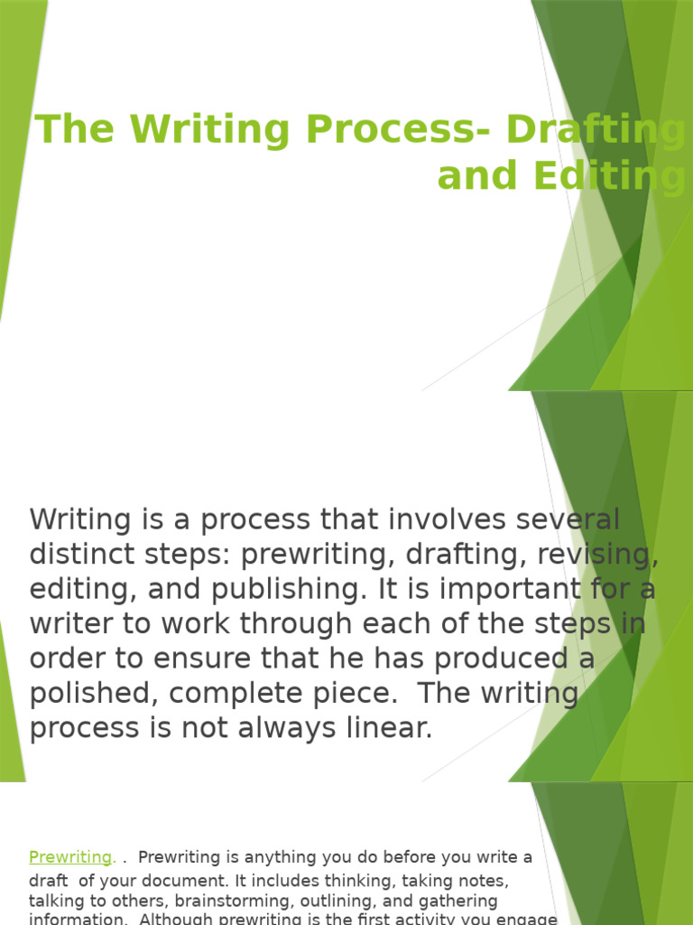 The Writing Process- Drafting and Editing | PDF | Writing | Communication
