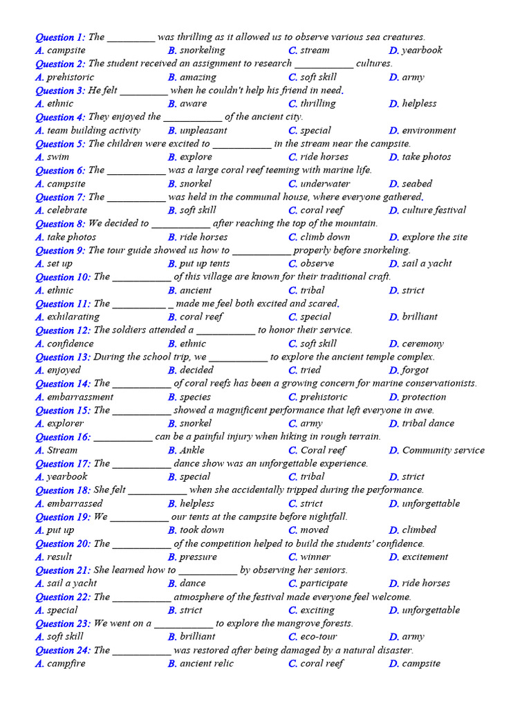 Bài tập bổ trợ tiếng anh 9 Global 4 kỹ năng siêu hay HS UNIT 5 | PDF
