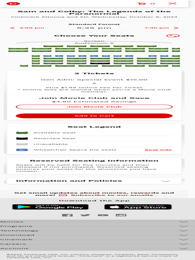 Cinemark - Reserve Your Seats | PDF | Chess | Chess Theory