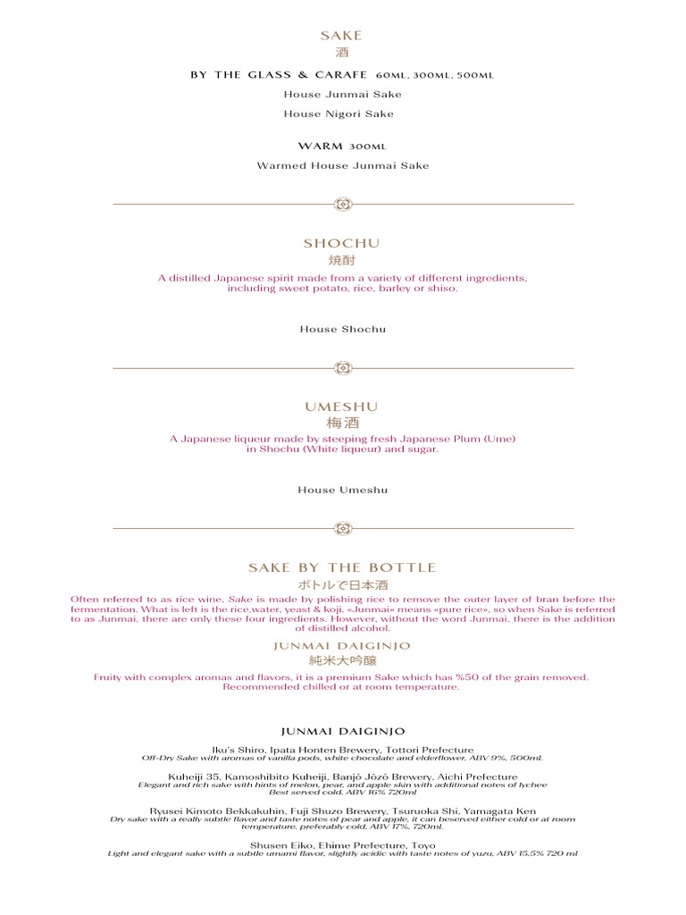 Bev Menu No Prices | PDF | Scotch Whisky | Distillation