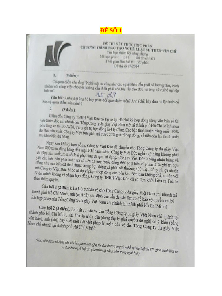 LS2 - Tổng hợp giải đề 1-10 | PDF