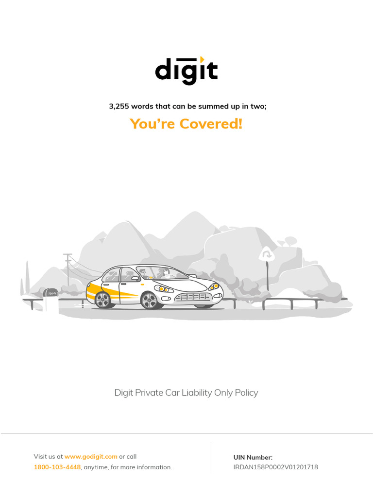 Digit PrivateCarTP PolicySummary | PDF | Indemnity | Insurance