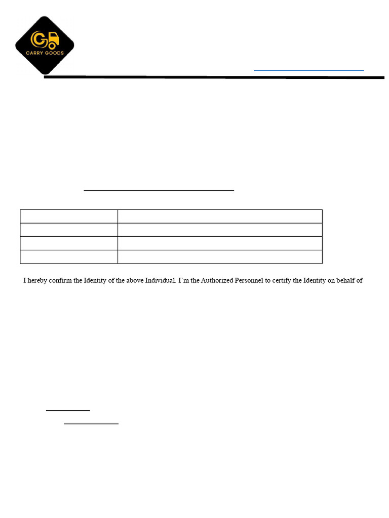 Organizational ID Proof Letter Template | PDF
