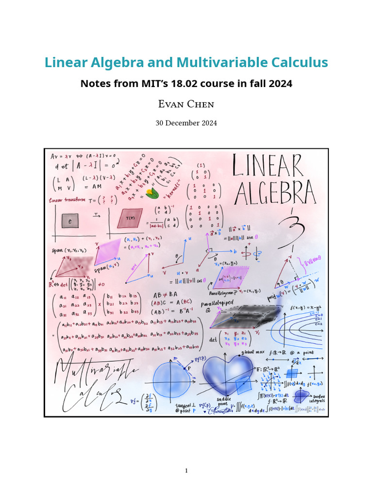 MIT 18.02 Evan | PDF | Eigenvalues And Eigenvectors | Matrix (Mathematics)