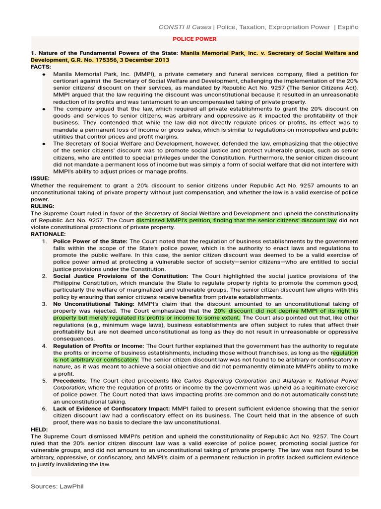 Consti-2-Cases-Police-Taxation-Expropriation-Power | PDF | Police Power ...