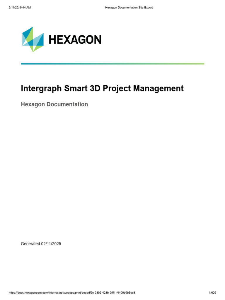 Hexagon S3D Project Management | PDF | Databases | Database Schema