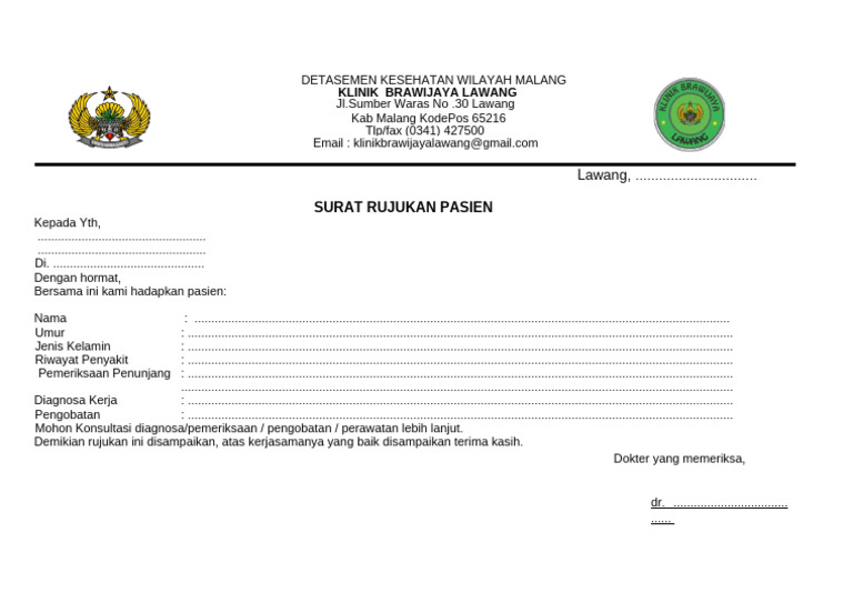 Surat Rujukan Pasien | PDF