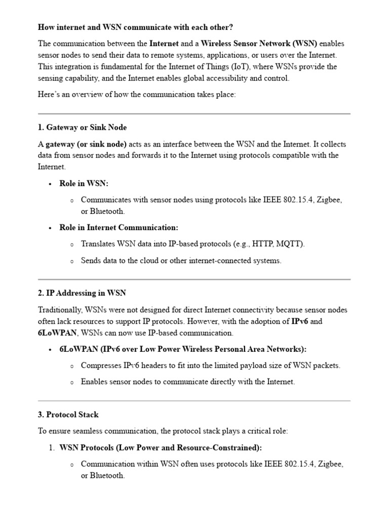 WSN | PDF | Wireless Sensor Network | Computer Network
