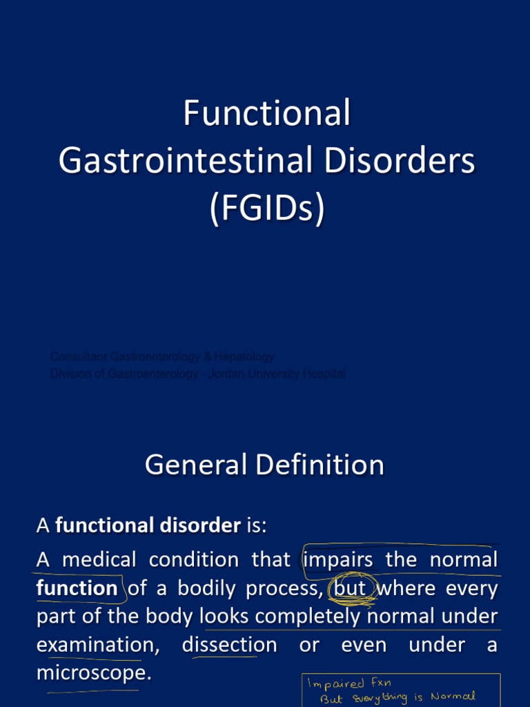Overview of Functional GI Disorders | PDF | Indigestion | Irritable ...