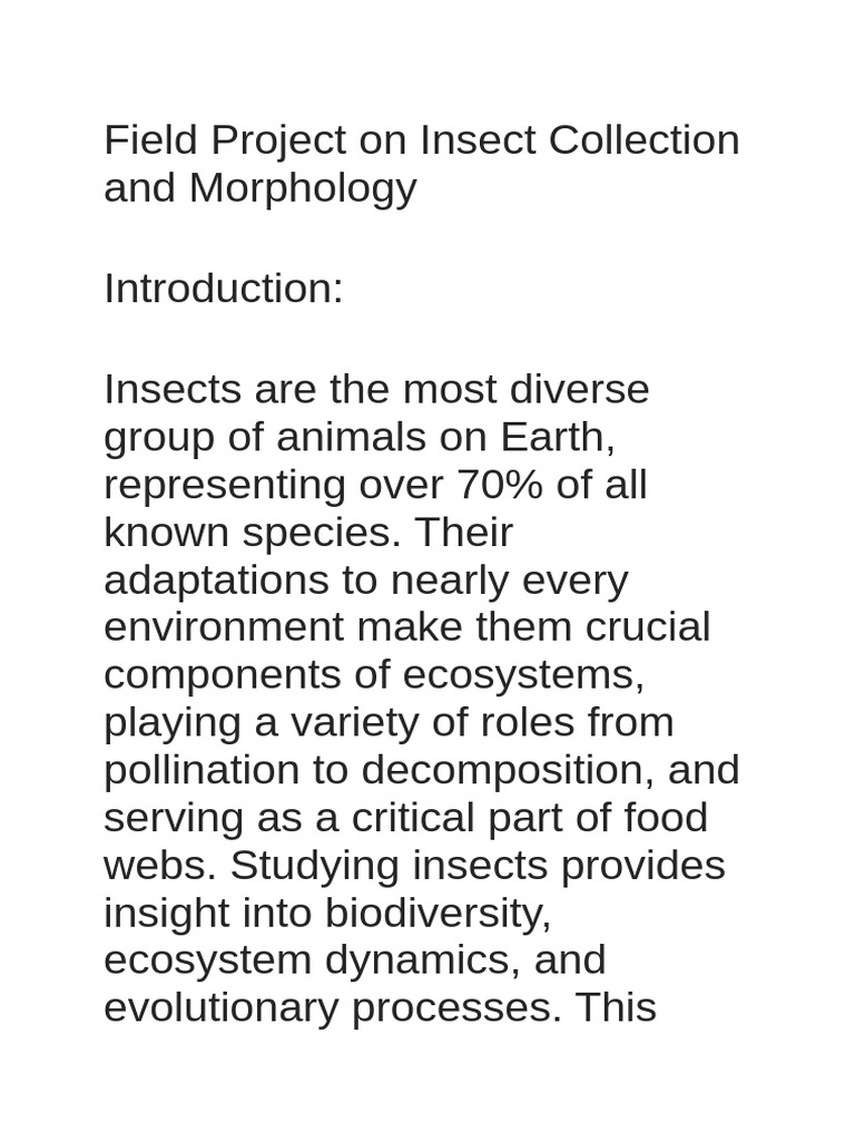 Introduction | PDF | Insects | Adaptation