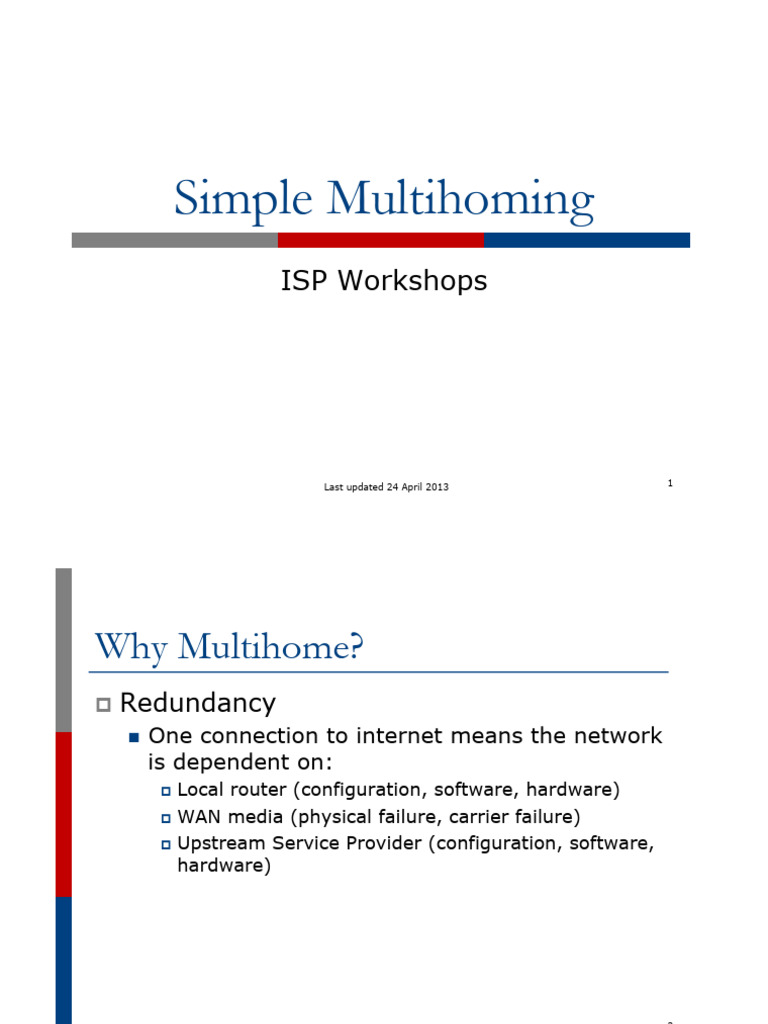 7 Simple Multihoming | PDF | Router (Computing) | Ip Address