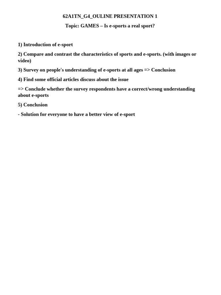 G4 - Outline Presentation 1 | PDF