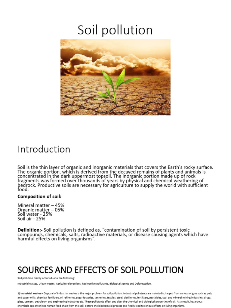 Soil Pollution | PDF | Soil | Water Pollution