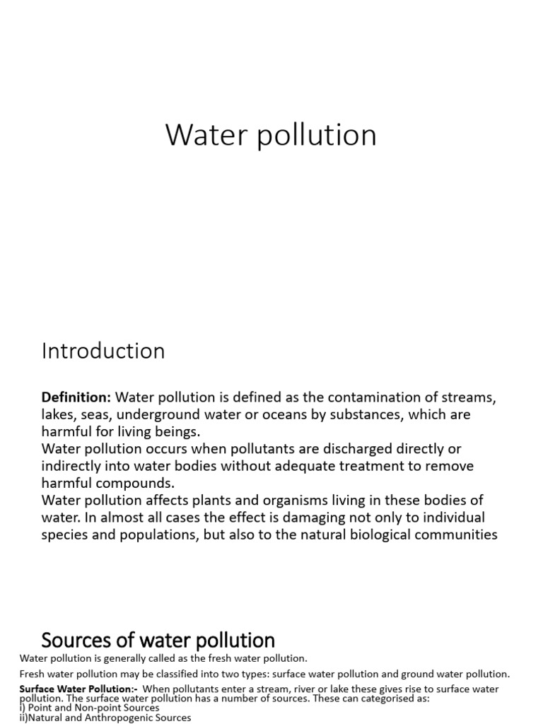 Understanding Water Pollution Sources | PDF | Water Pollution ...