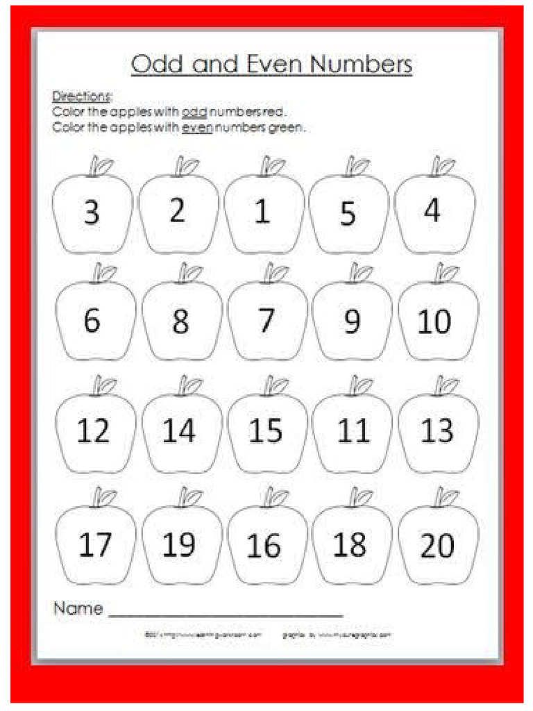 even and odds activity sheets | PDF