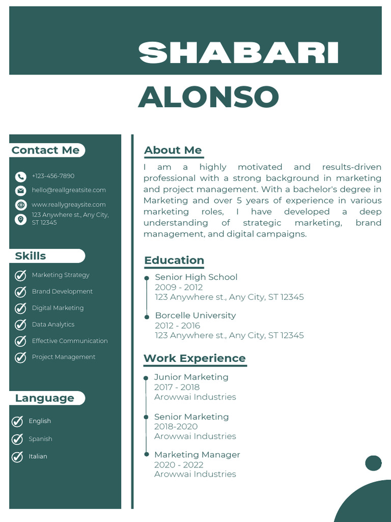 Green White Simple Resume PDF | PDF