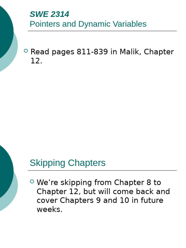 Chp 12 Pointer And Dynamic Values Pdf Pointer Computer Programming 7490