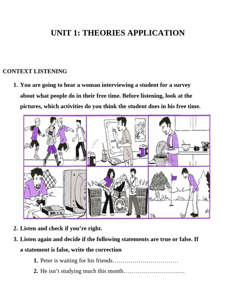 Unit 1. Theories application | PDF