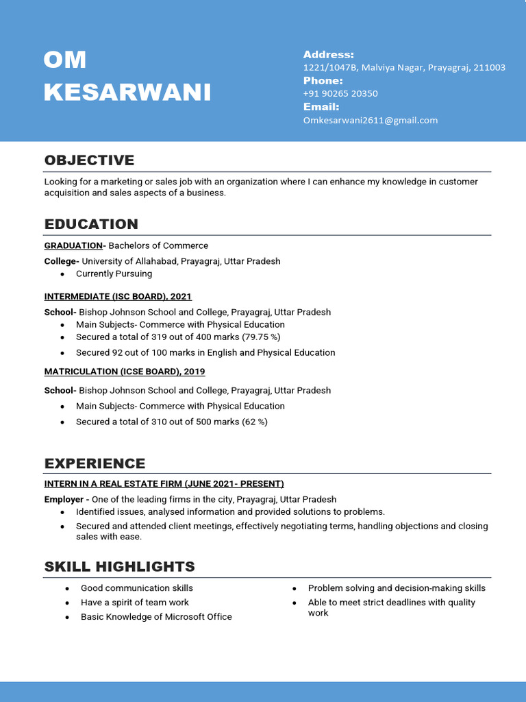 OM RESUME Compressed | PDF