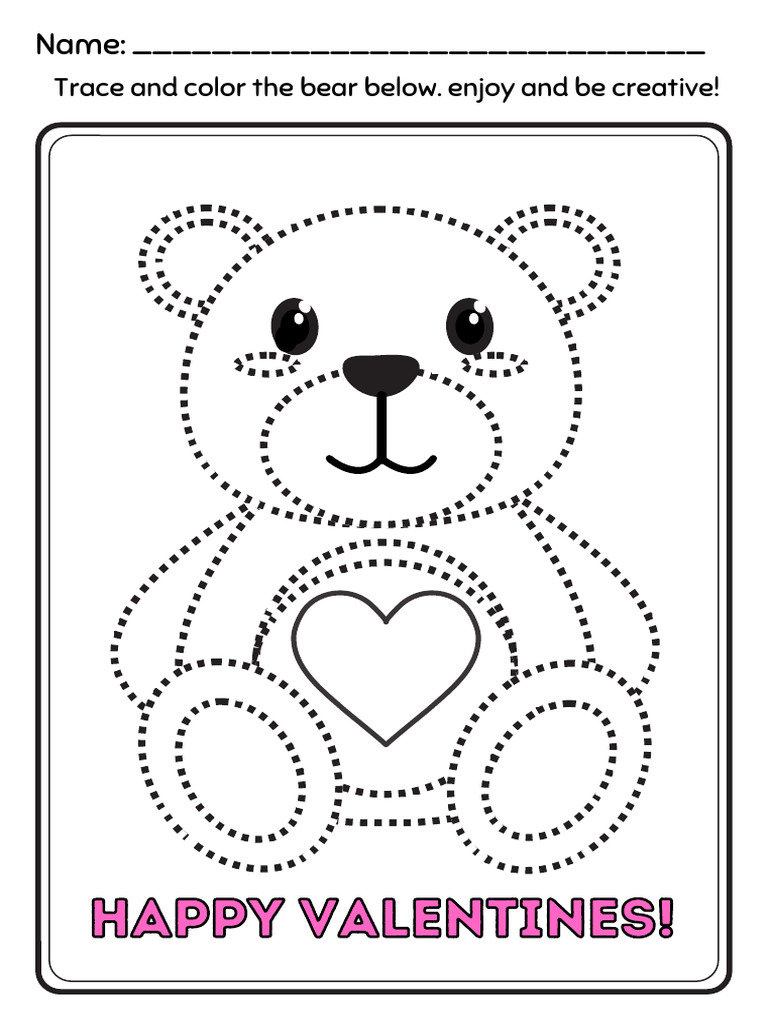 Valentines Day Coloring Activity For Preschool | PDF