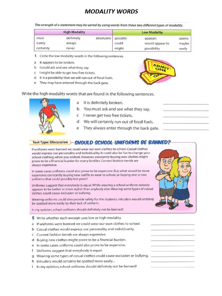 Modality Words At Ability | PDF