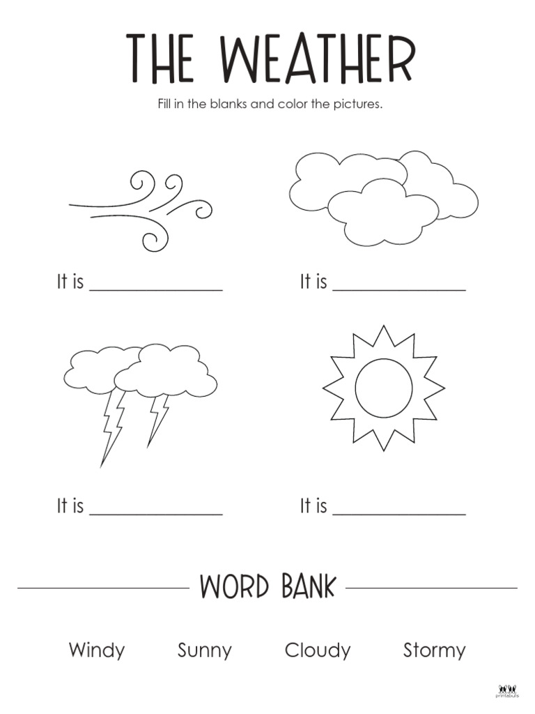 Weather Fill-in-the-Blank Activity | PDF
