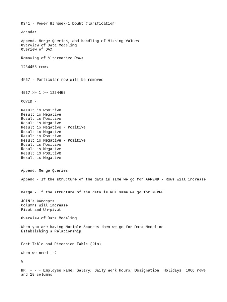 DS41 Power BI Doubts Live Session | PDF | Sql | Table (Database)