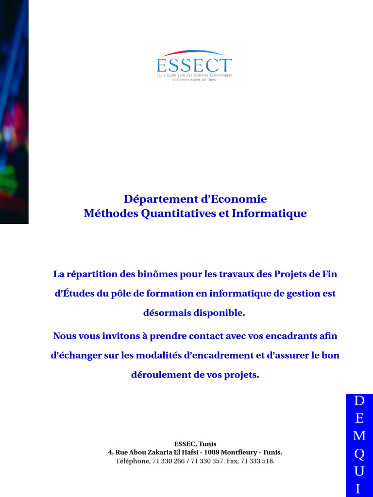 Répartition PFE Info | PDF