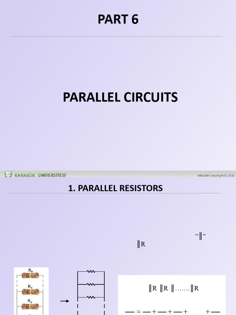 6.PARALLEL_CIRCUITS | PDF | Series And Parallel Circuits | Resistor