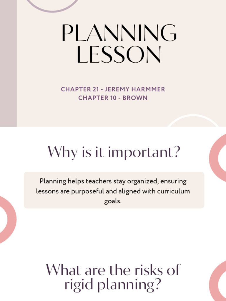 Effective Lesson Planning Strategies | PDF | Curriculum | Teaching Method