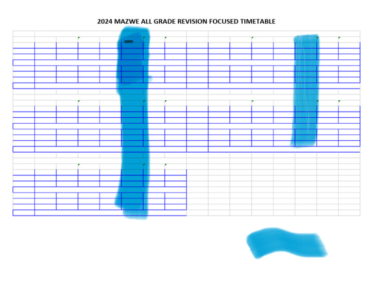 2024 Mazwe All Grade Revision Focused Timetable | PDF