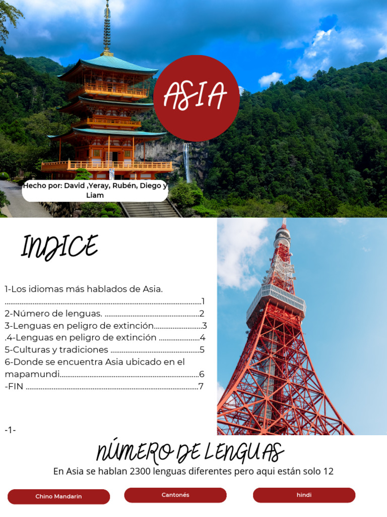 Idiomas más hablados en Asia | PDF | Asia | Idioma japonés