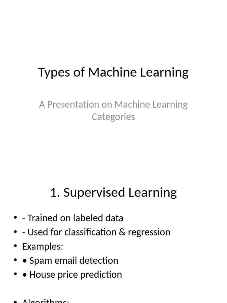 Overview Of Machine Learning Types Pdf