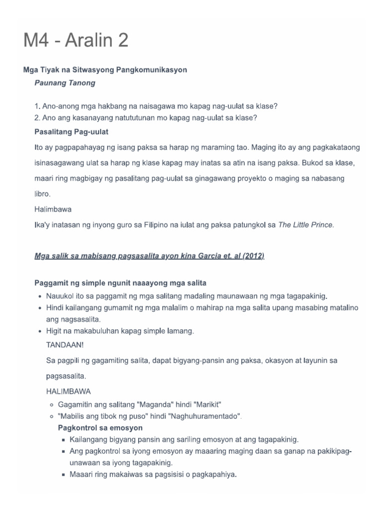 M4 Aralin 2 | PDF