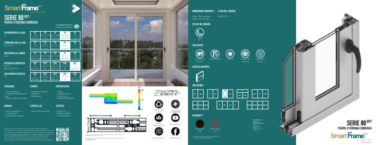 FT Serie 80 RPT Puerta o Ventana Corrediza Smart Frame | PDF